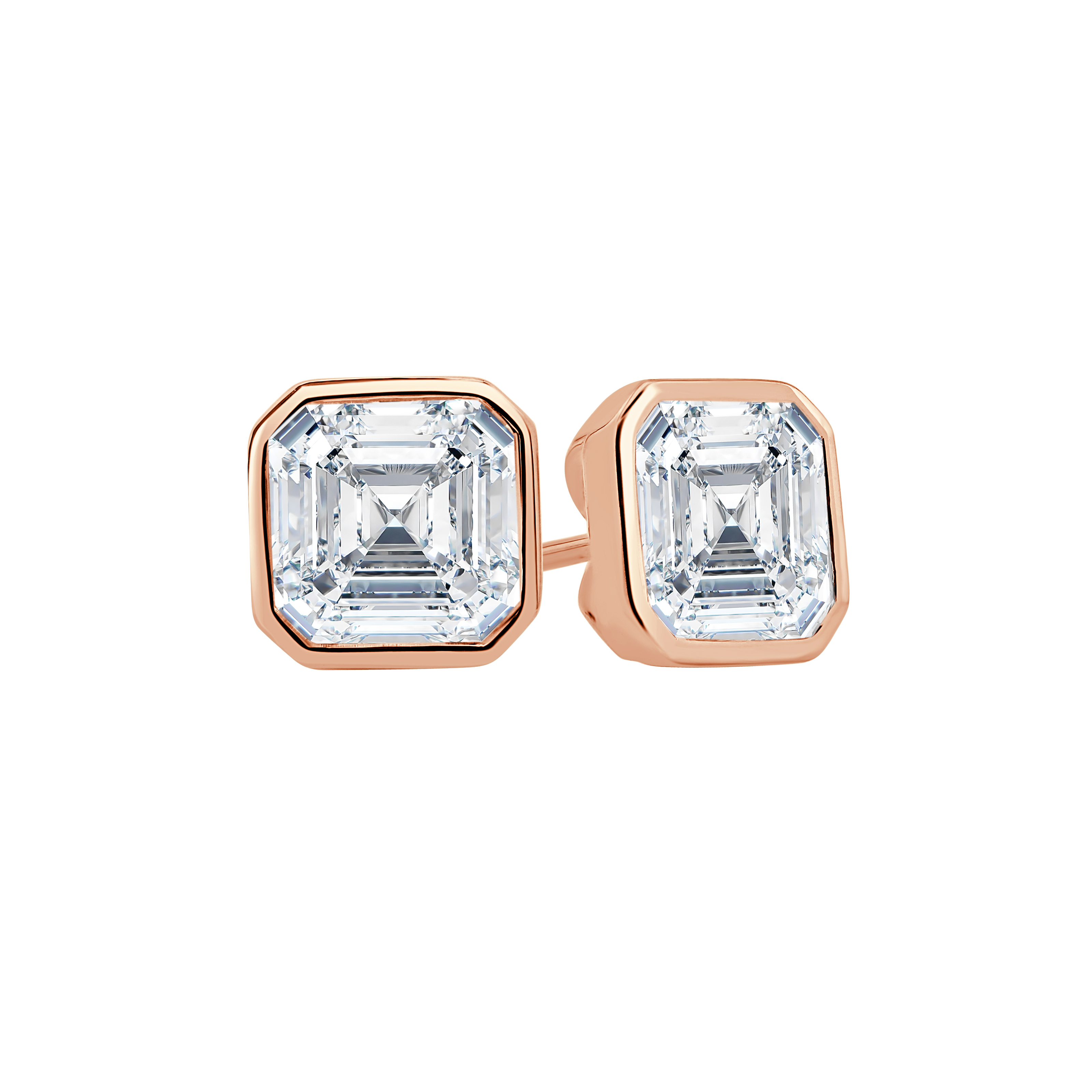 Natural Diamond Stud Earrings Asscher 3.00 ct. tw. (1.50ct. each ear) I ...