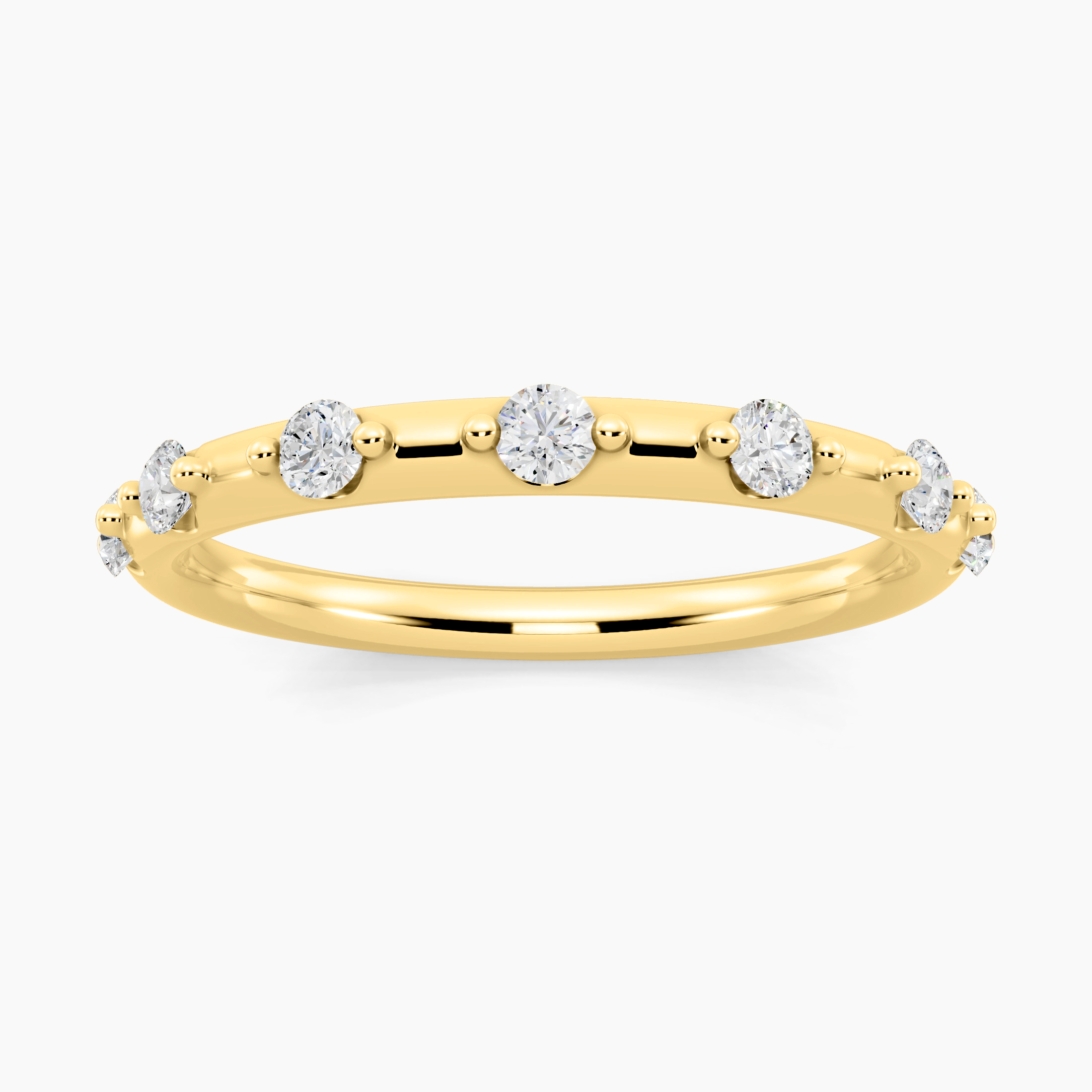 Spaced 7 Stone Natural Diamond Ring (0.21 ct. tw.) - DiamondStuds.com