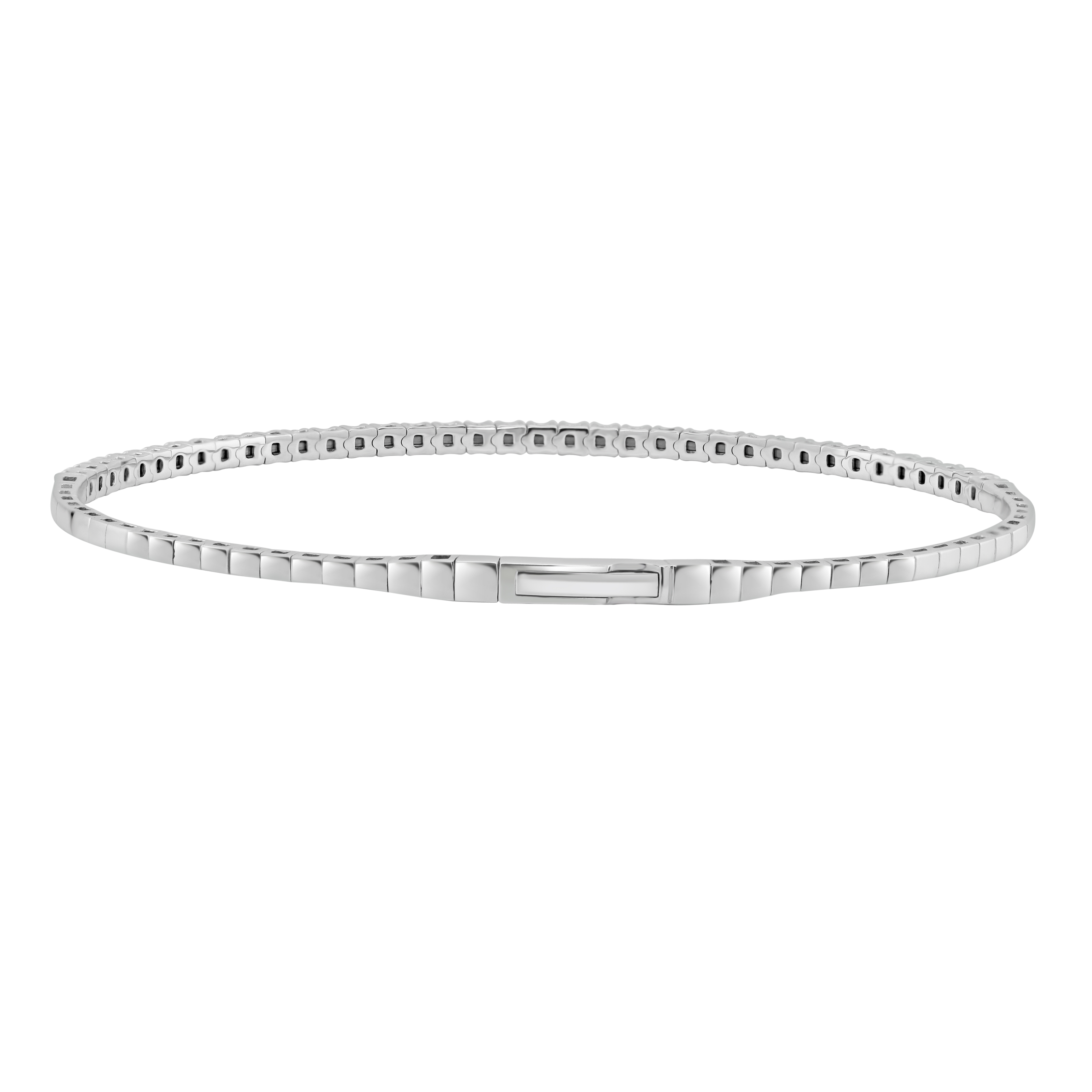 Lab Grown Diamond Flex Bangle 1.00 ct. tw. (E-F, SI1-SI2) in 14K White ...