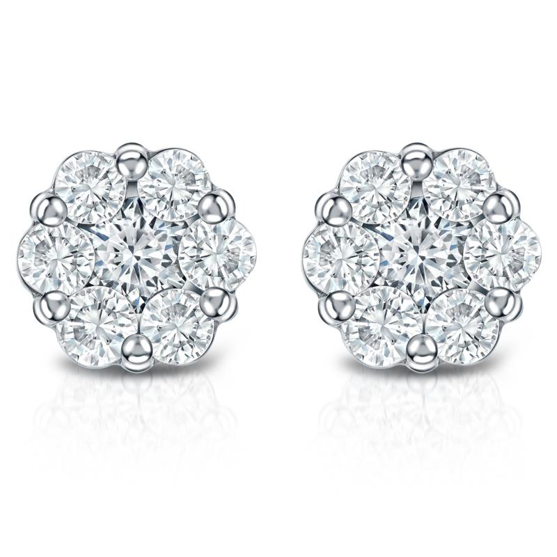 Diamond Cluster Earrings from Diamond Studs