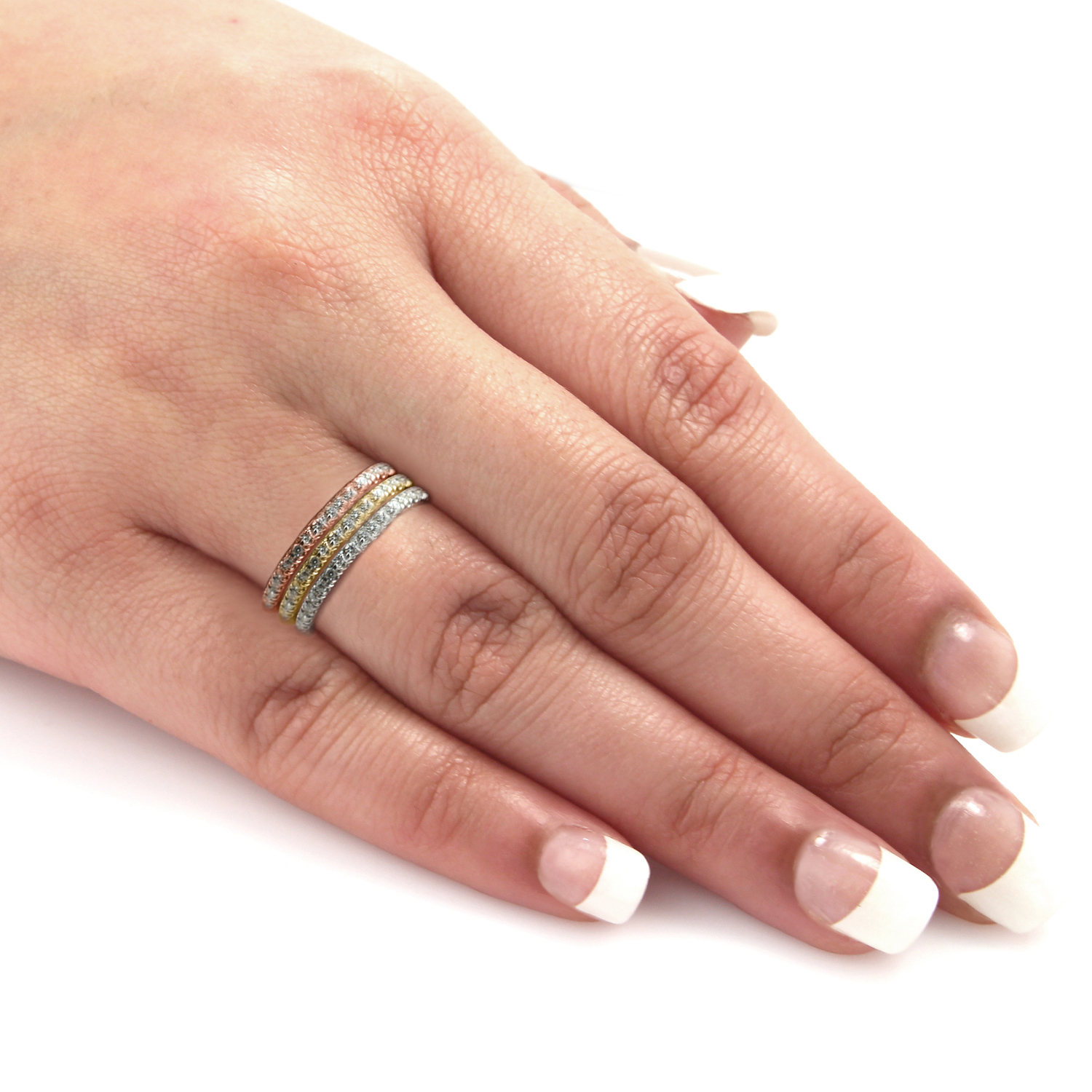 Stackable Diamond Ring Set in 14k Gold 0.75 ct. tw. (G-H, SI1-SI2 ...