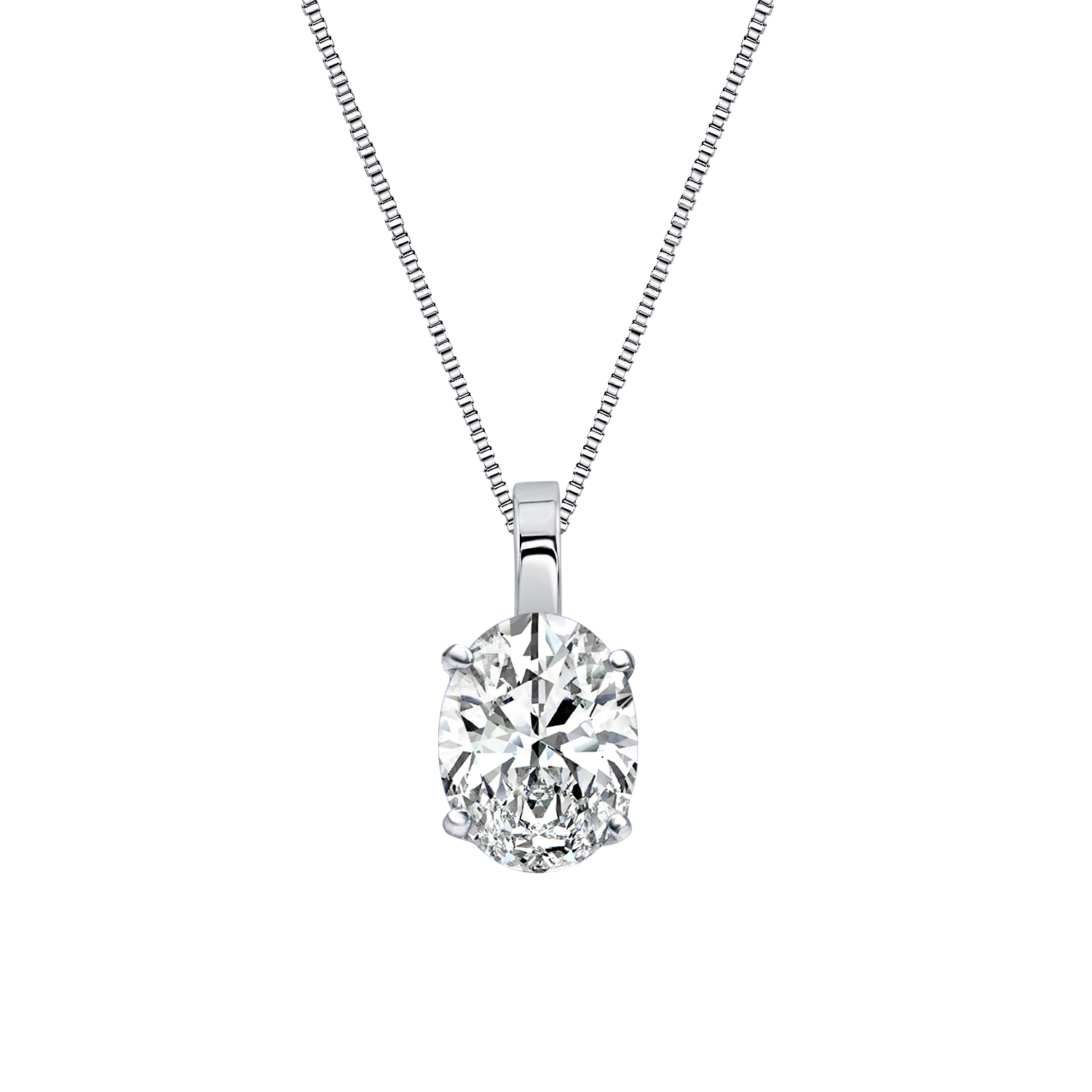 Lab Grown Diamond Classic Solitaire Pendant Oval 6.00 ct. tw. (D, VVS ...