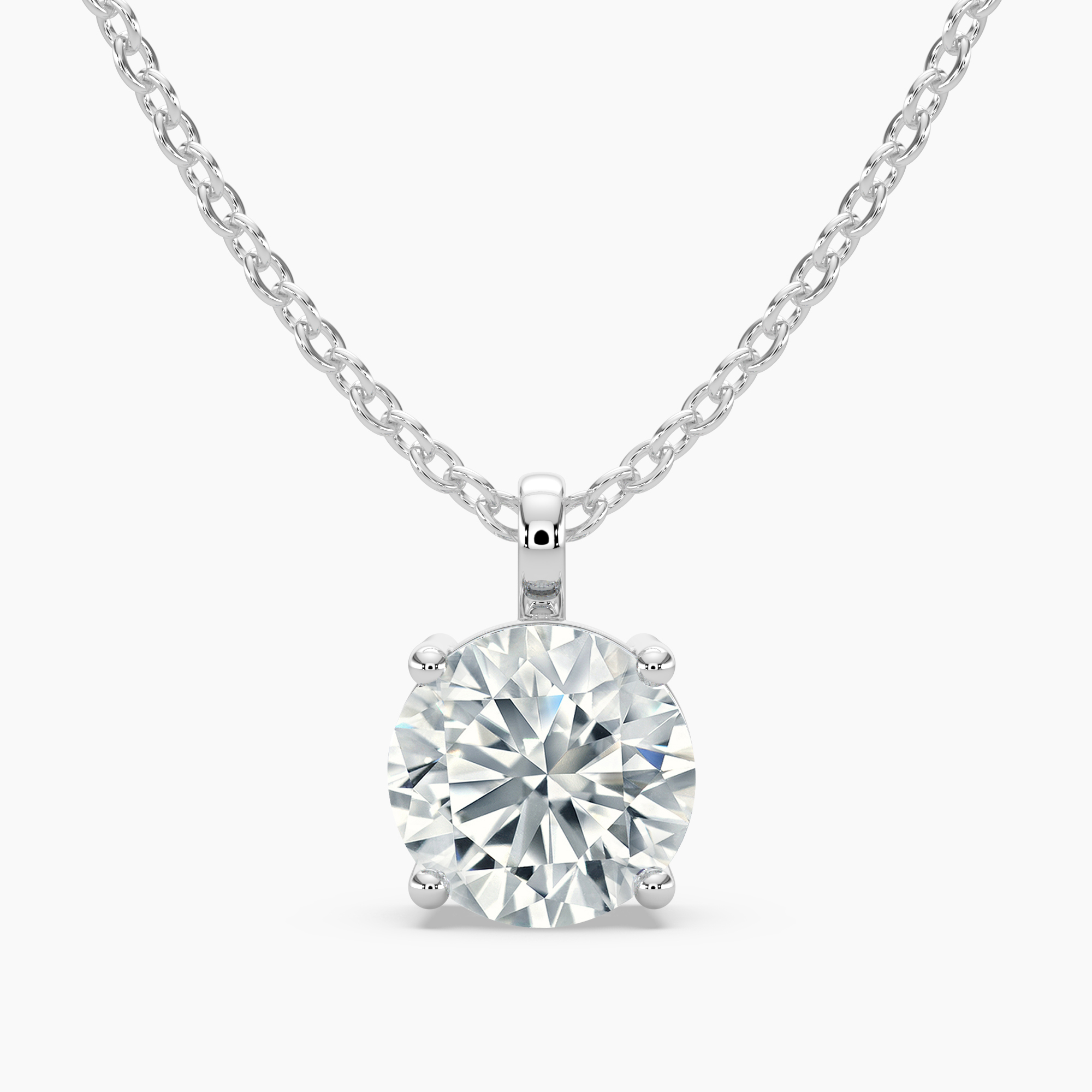 Lab Grown Diamond Classic Solitaire Pendant Round 3.00 ct. tw. (F-G, VS ...