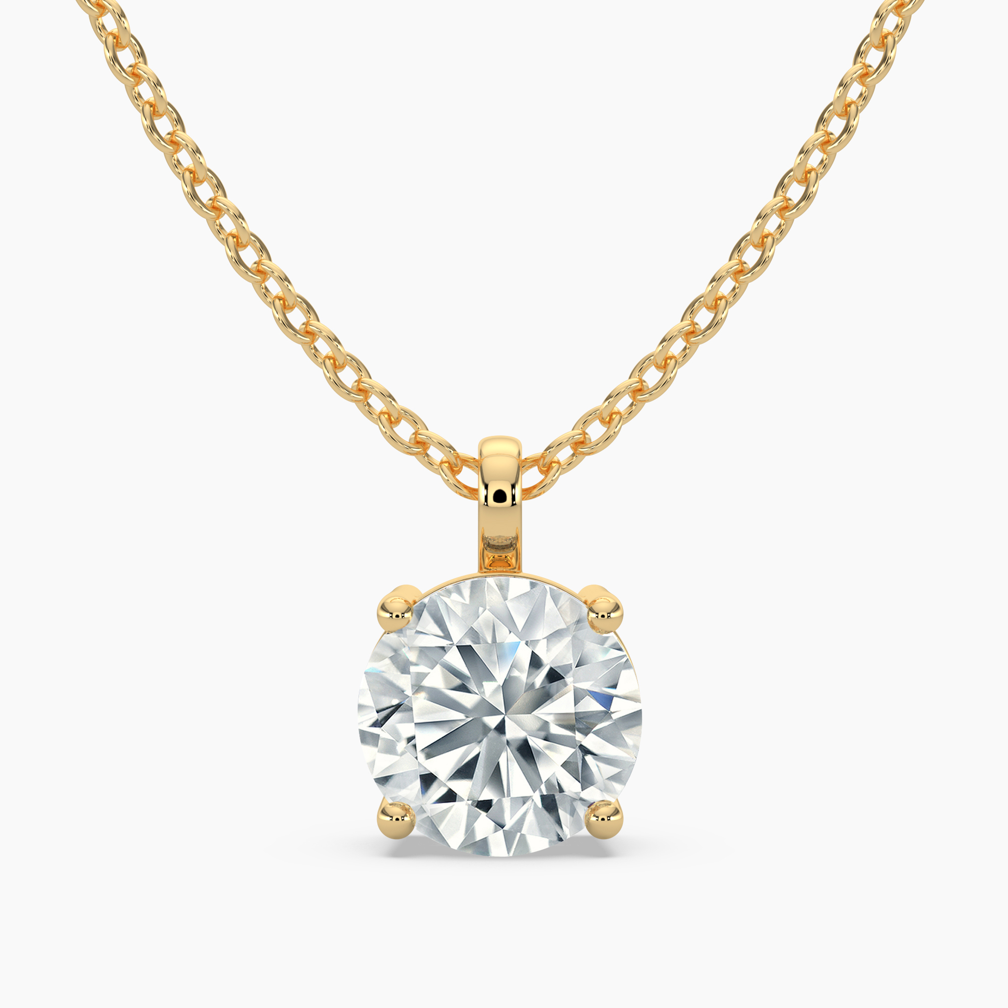 Lab Grown Diamond Classic Solitaire Pendant Round 10.00 ct. tw. (D-E ...