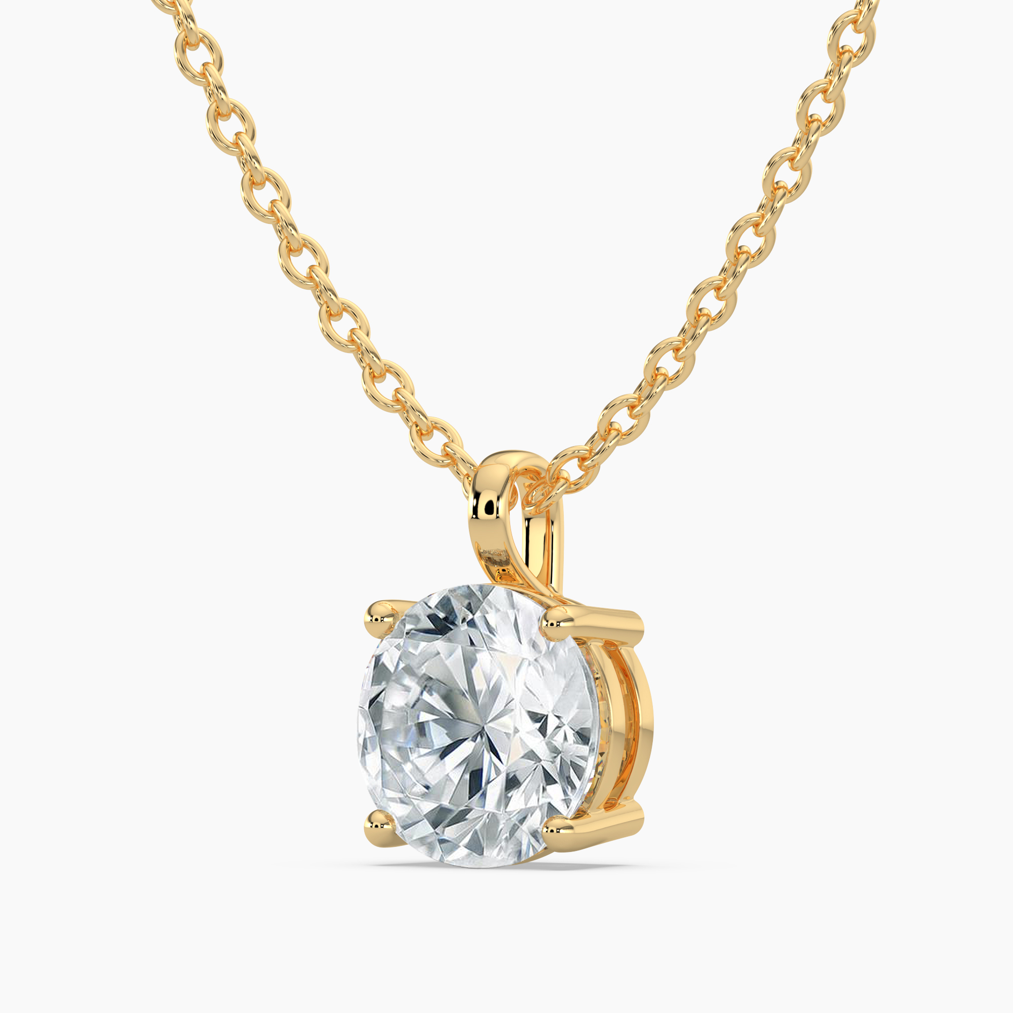 Lab Grown Diamond Classic Solitaire Pendant Round 10.00 ct. tw. (D-E ...