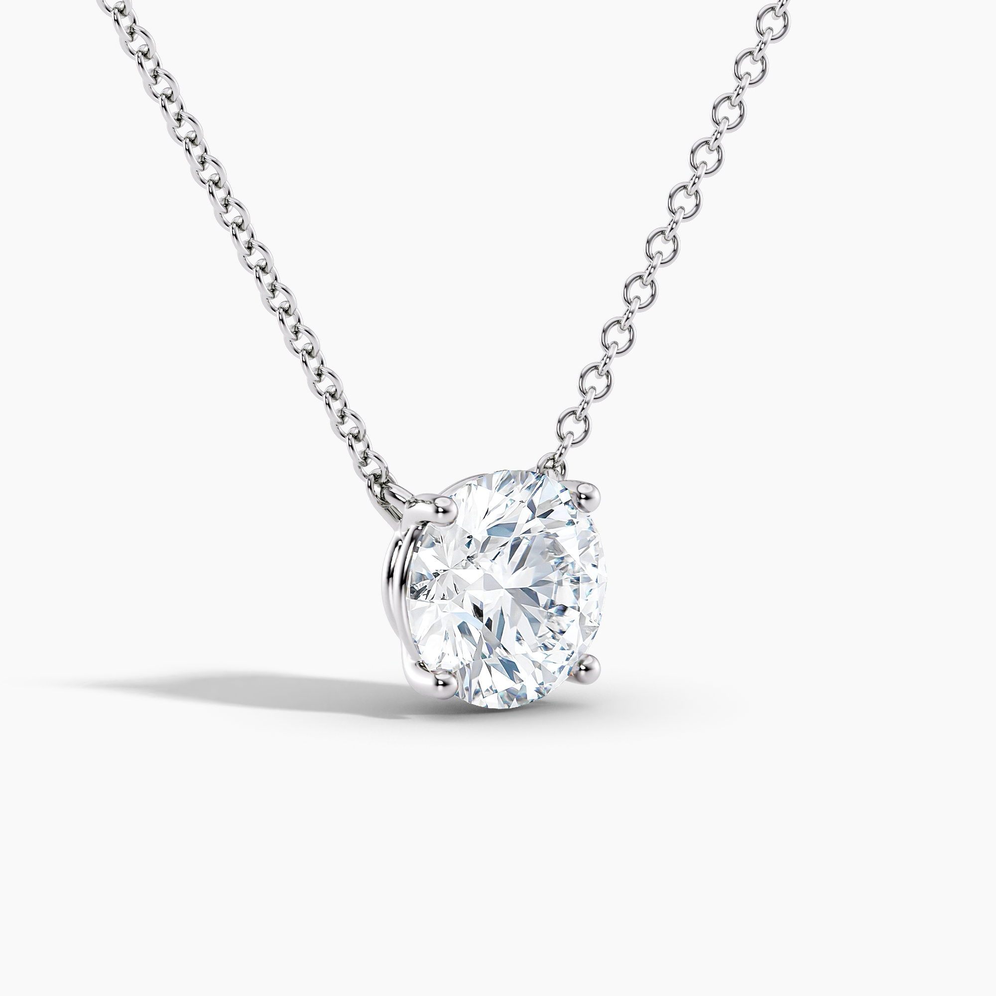 Lab Grown Diamond Solitaire Floating Pendant Round 1.00 ct. tw. (G-H ...