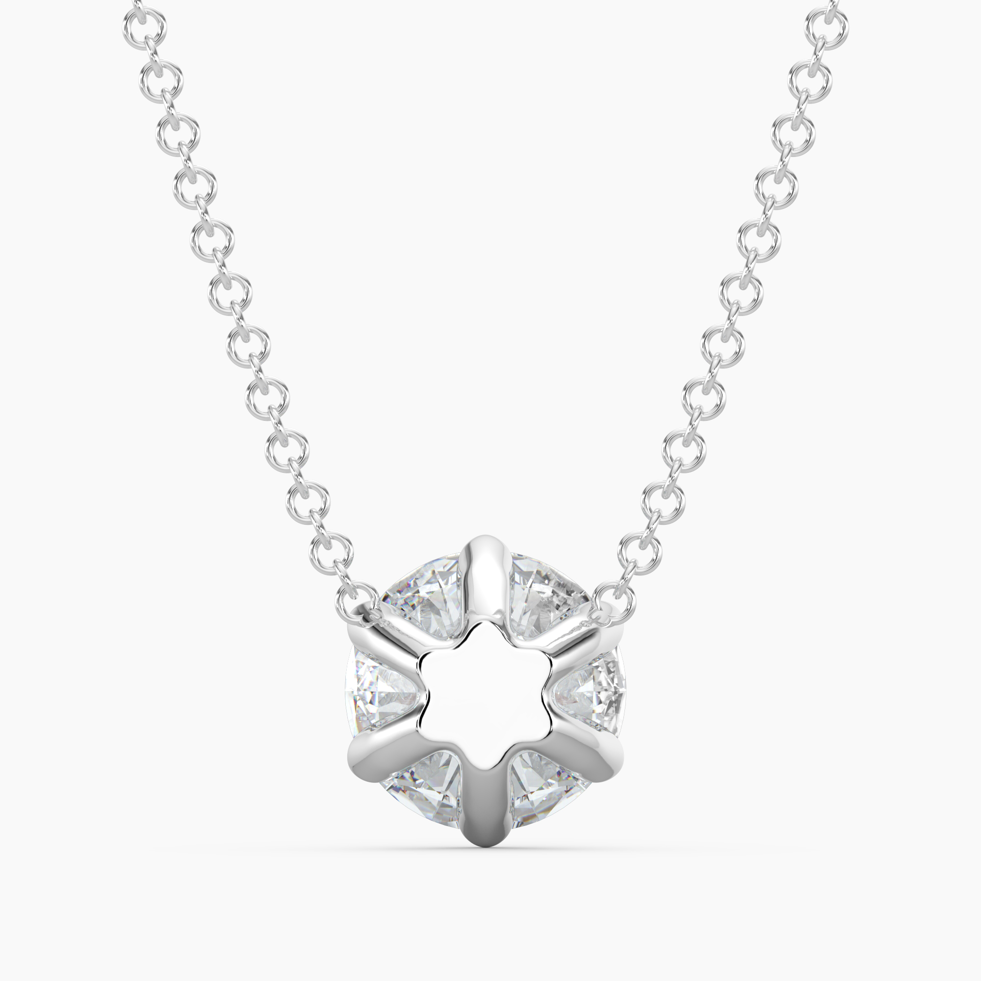 Lab Grown Diamond Solitaire Pendant Round 4.00 ct. tw. (D-E, VVS) 14k ...