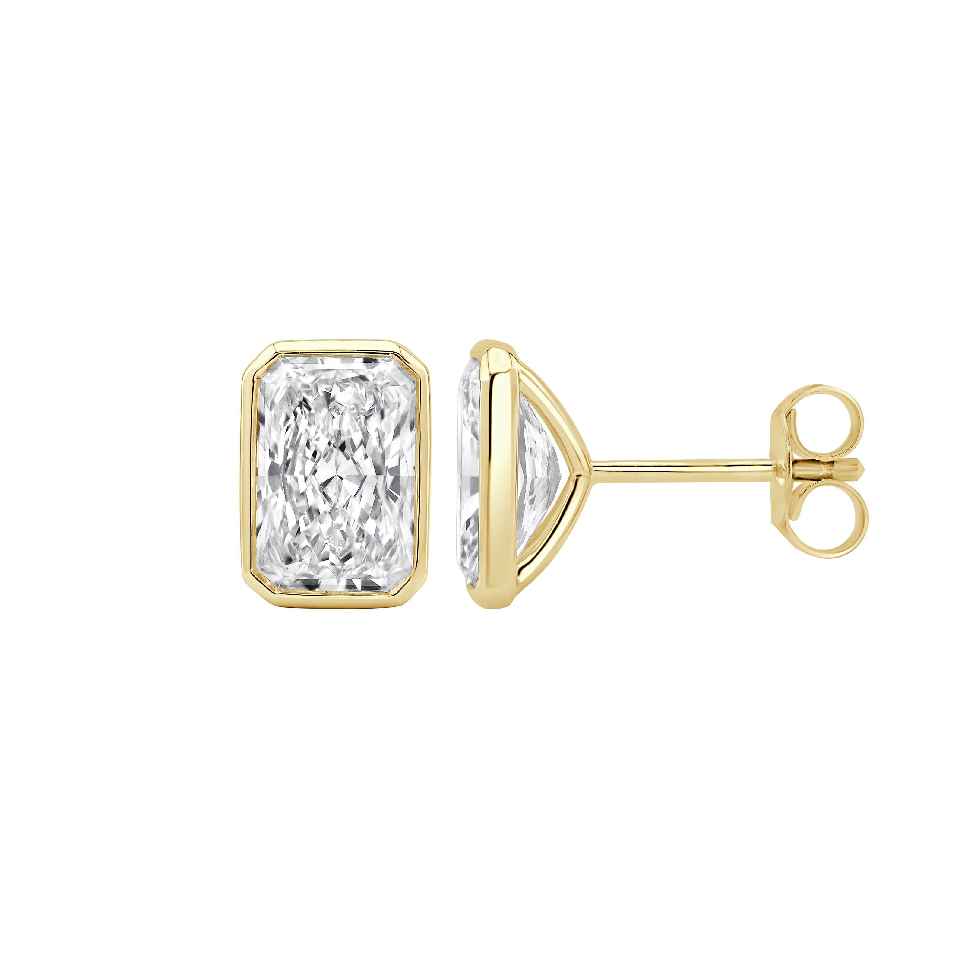 Lab Grown Diamond Stud Earrings Radiant 1.80 ct. tw. (0.90ct. each ear ...