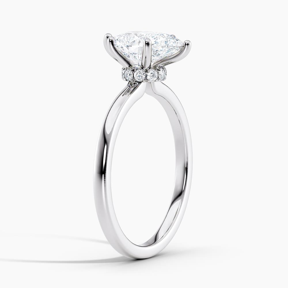 Lab Grown Diamond Ribbon Halo Engagement Ring Marquise 3.00 ct. (D-E ...