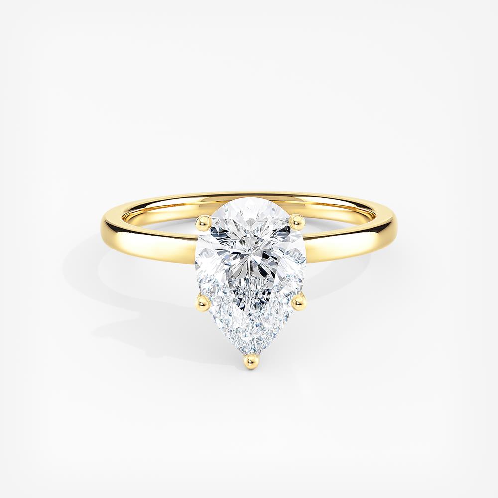 Natural Diamond EGL USA Certified Ribbon Halo Engagement Ring Pear 3.07 ...