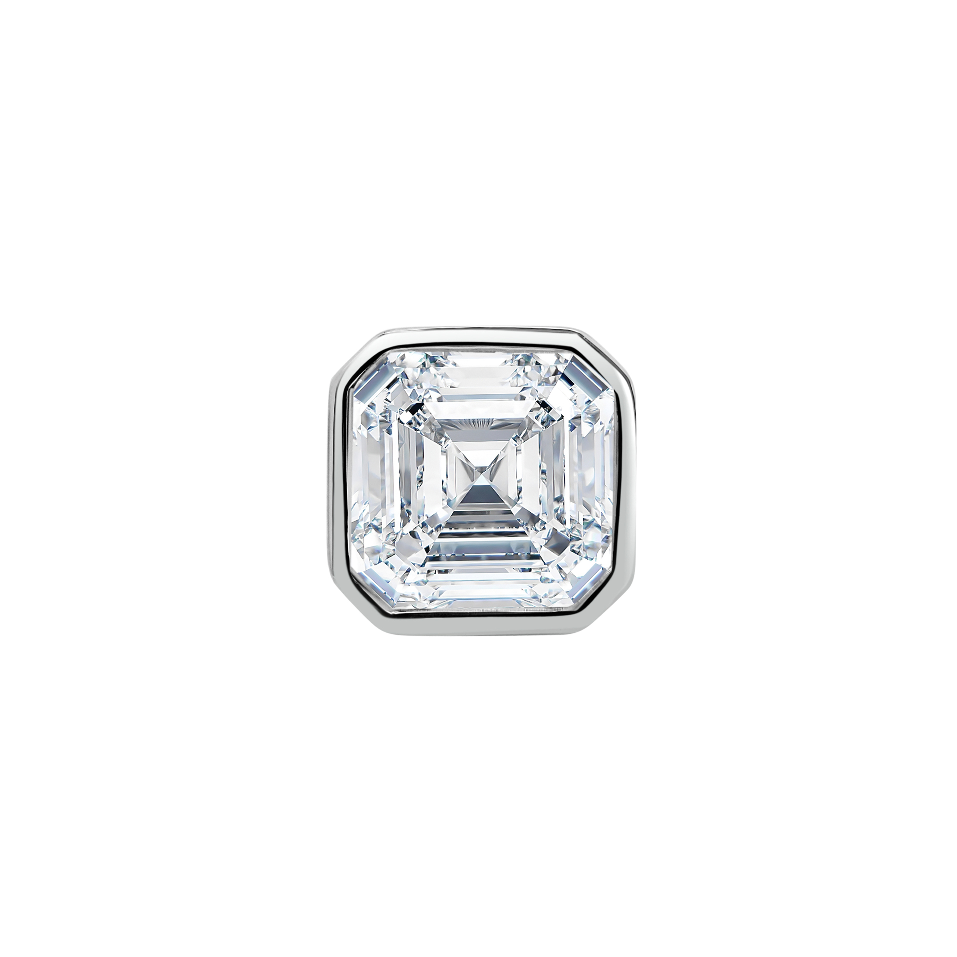 Lab Grown Diamond Single Stud Earring Asscher 2.00 ct. tw. (E, VS) 14k ...