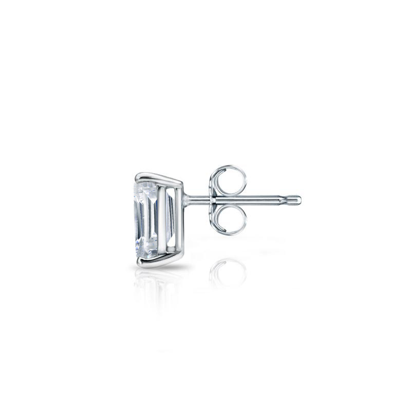 Natural Diamond Single Stud Earring Emerald 0.50 ct. tw. (G-H, SI1) 14k ...