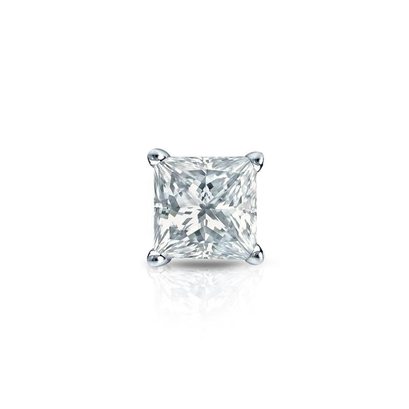 Natural Diamond Single Stud Earring Princess 0.38 ct. tw. (G-H, VS2 ...