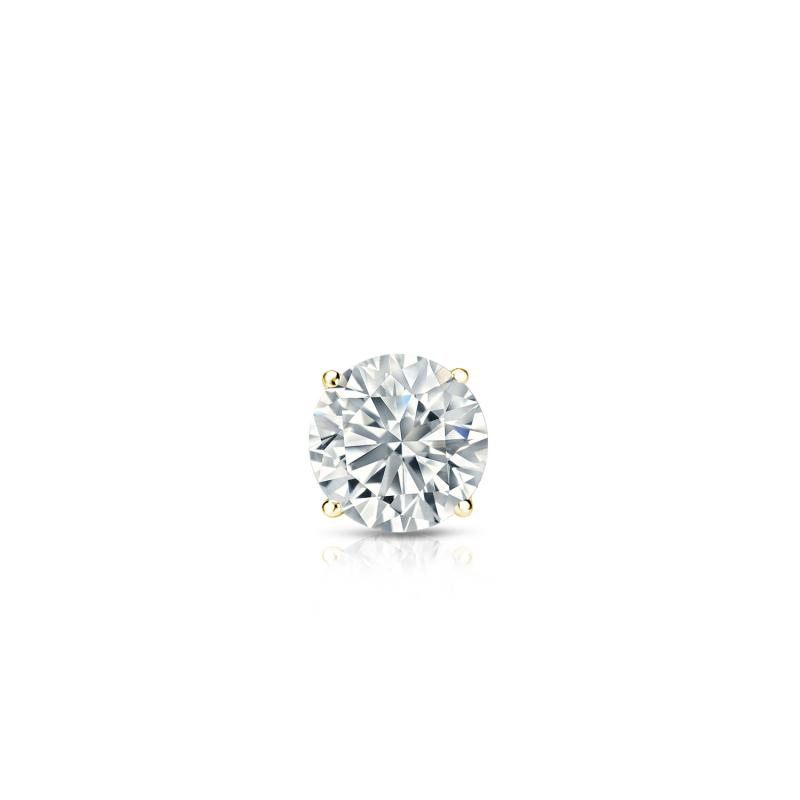 Natural Diamond Single Stud Earring Round 0.17 ct. tw. (I-J, I1-I2) 18k ...
