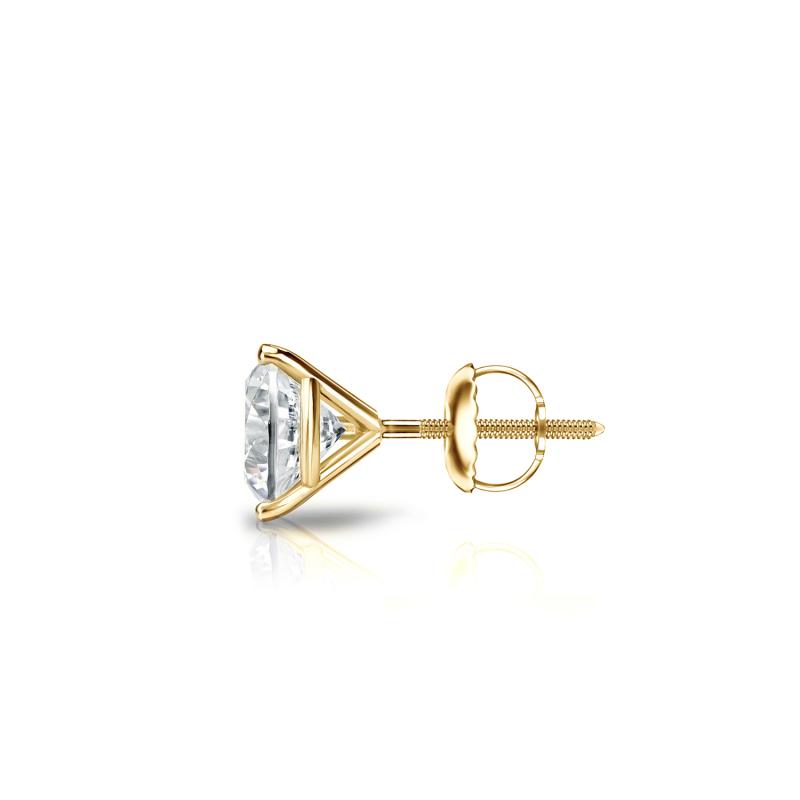 Natural Diamond Single Stud Earring Round 0.50 ct. tw. (I-J, I1-I2) 14k ...