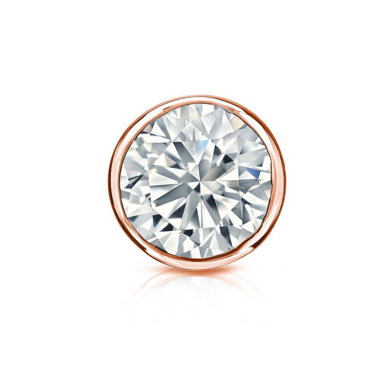 Natural Diamond Single Stud Earring Round 1.00 ct. tw. (G-H, SI2) 14k ...