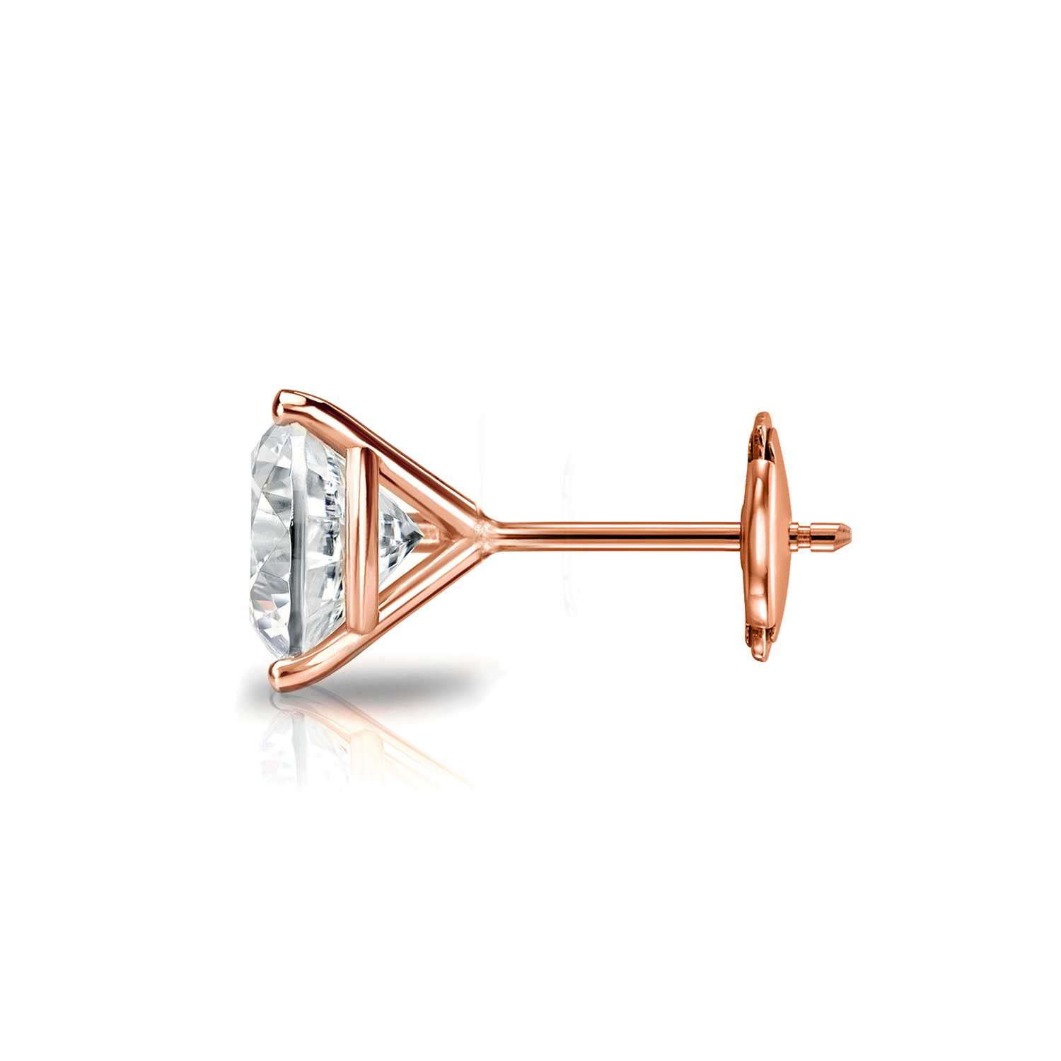 Natural Diamond Single Stud Earring Round 1.00 ct. tw. (I-J, I1) 14k ...