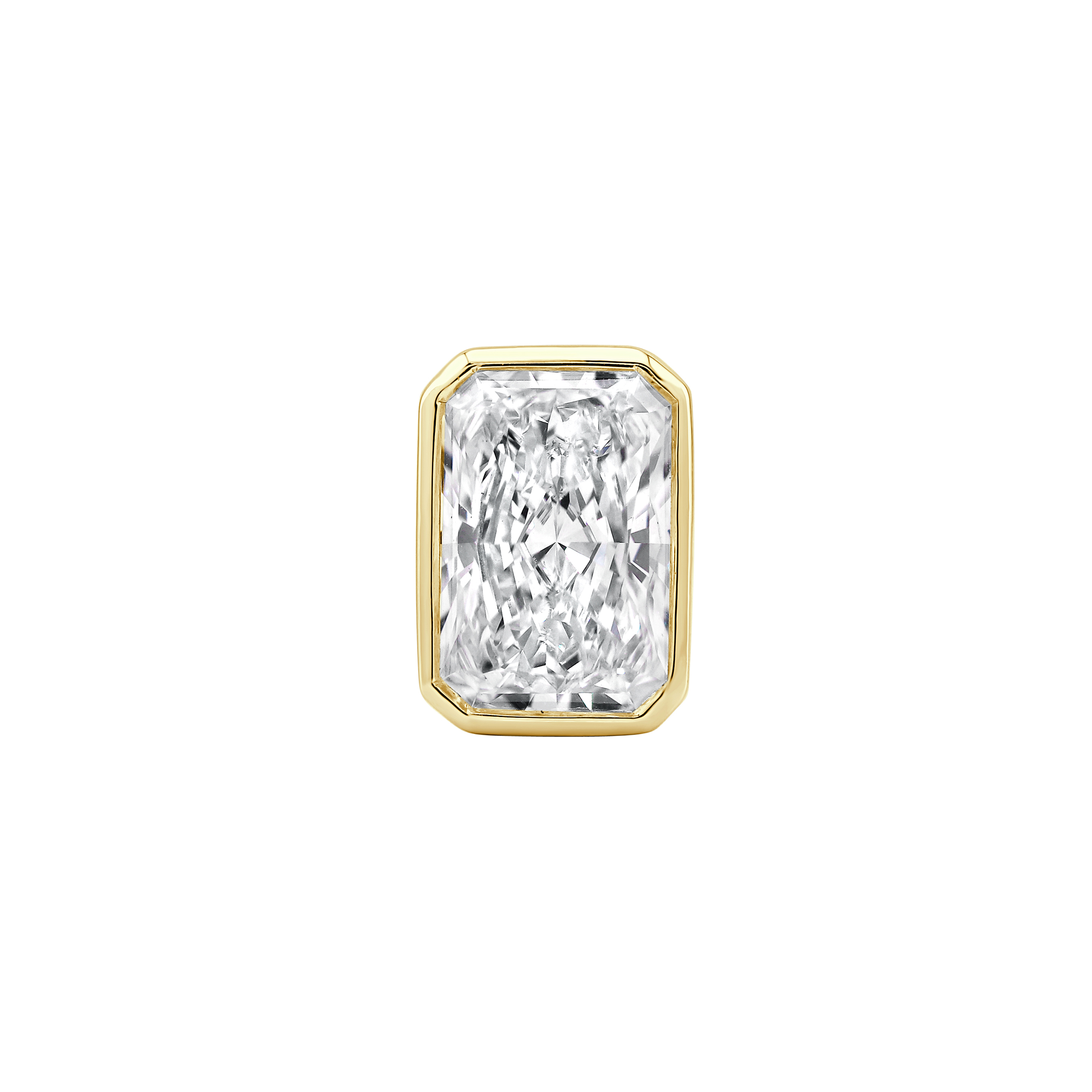 Lab Grown Diamond Single Stud Earring Radiant 2.00 ct. tw. (F, VS) 14k ...