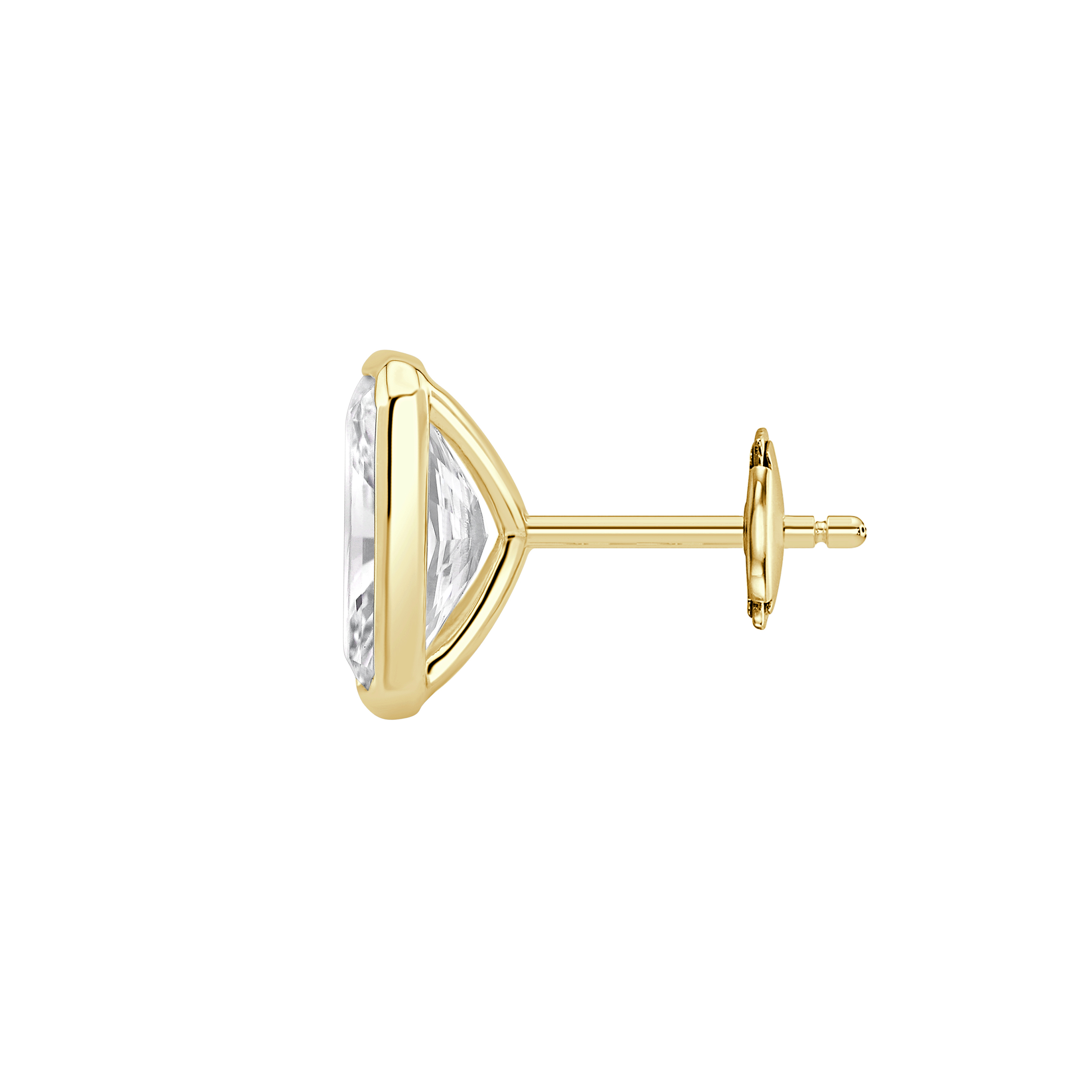 Lab Grown Diamond Single Stud Earring Radiant 10.00ct. tw. (F, VS) 18k ...