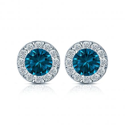 Blue diamond earrings price store